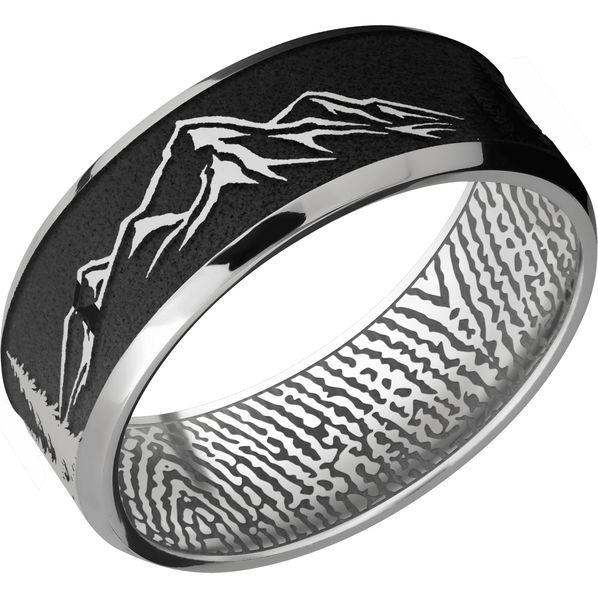 Mountain Design Fingerprint Ring – LegacyTouch