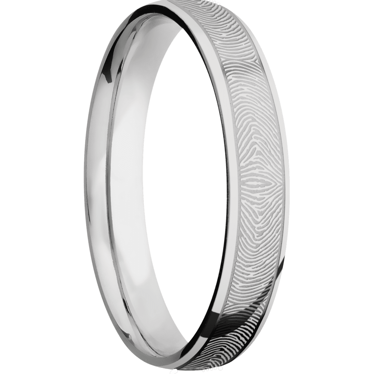 14k White Gold Fingerprint Ring – LegacyTouch