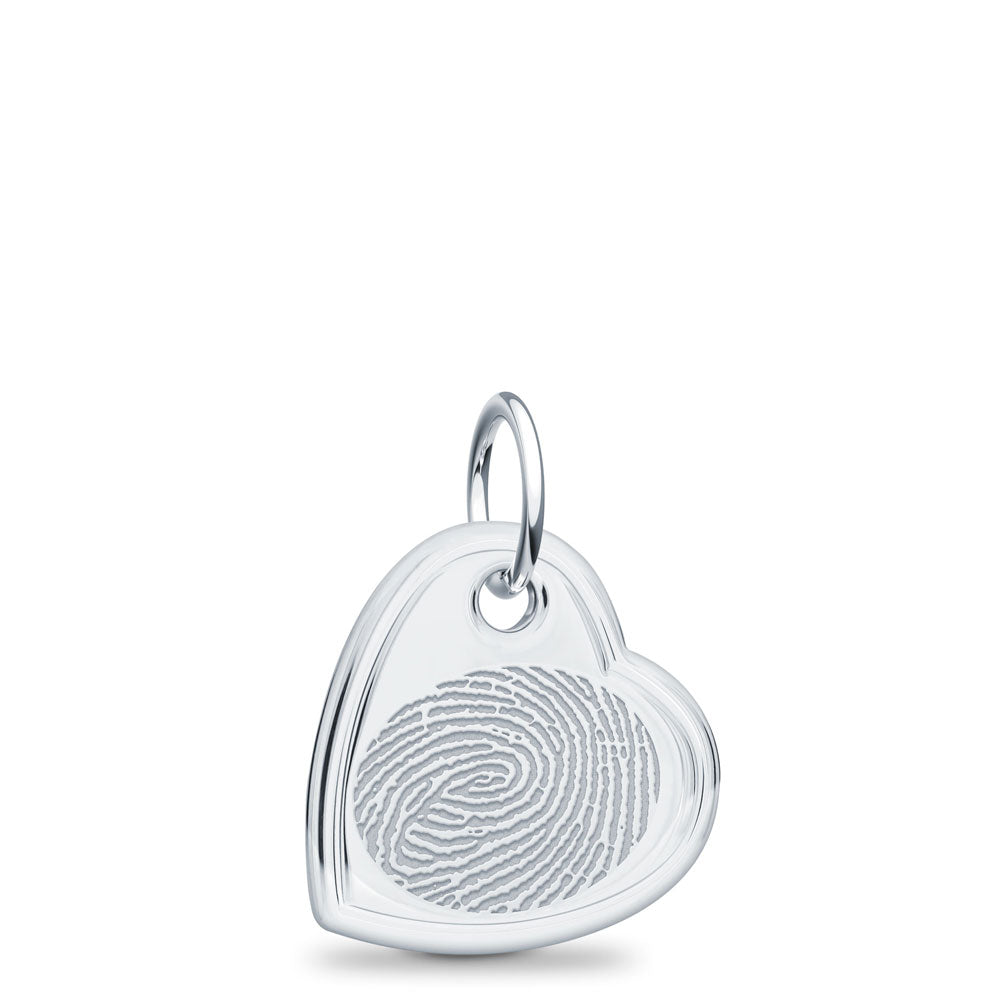Sterling Silver Offset Heart Charm – LegacyTouch