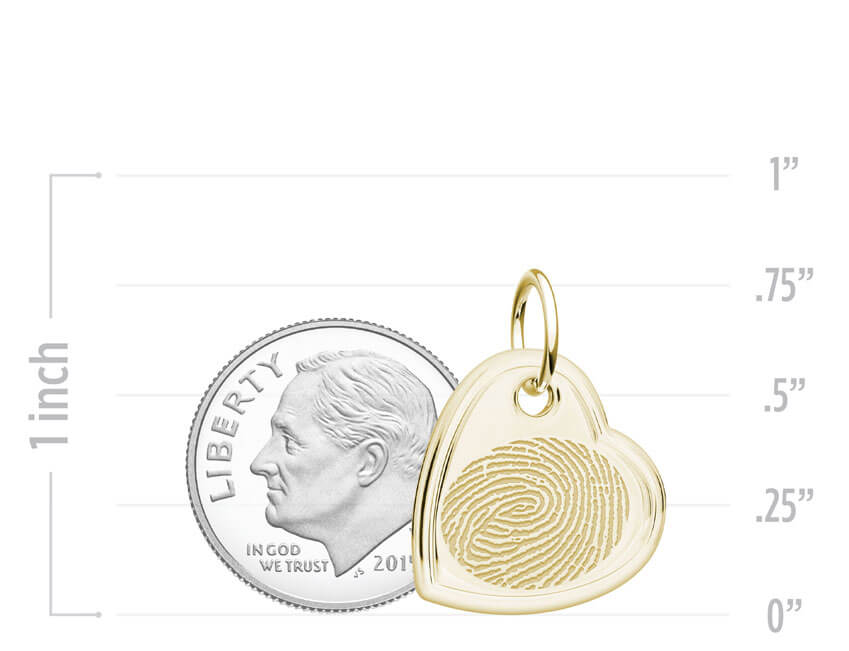 14k Yellow Gold Offset Heart Charm – LegacyTouch