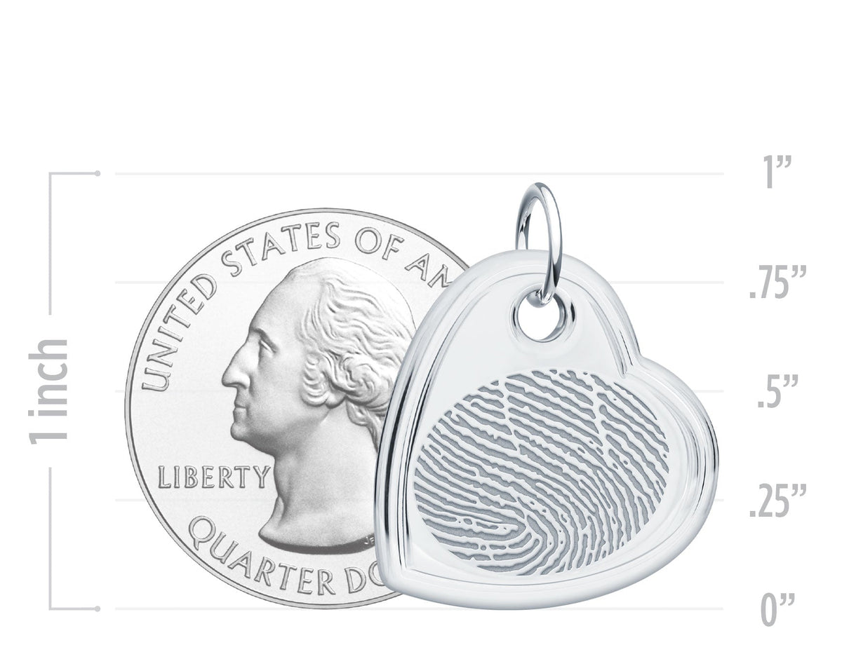 14k White Gold Offset Heart Pendant – LegacyTouch
